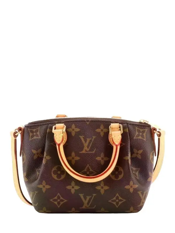 LOUIS VUITTON Turenne Handbag Monogram Canvas Nano Crossbody Bag - Brown