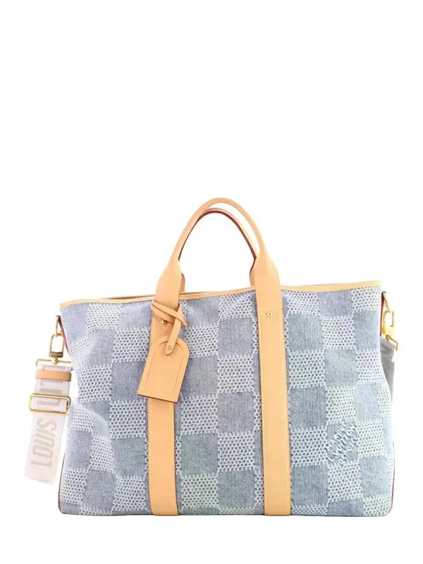 LOUIS VUITTON Weekend Nm Damier 3d Denim Tote Bag - Blue