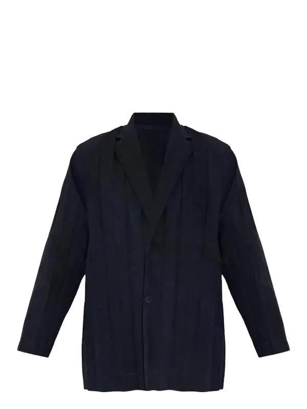 Issey Miyake Ribbed Blazer - Blue