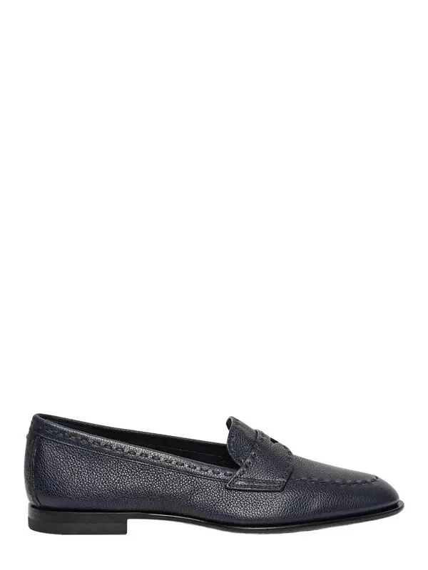 Santoni Round-toe Penny Loafers - Blue