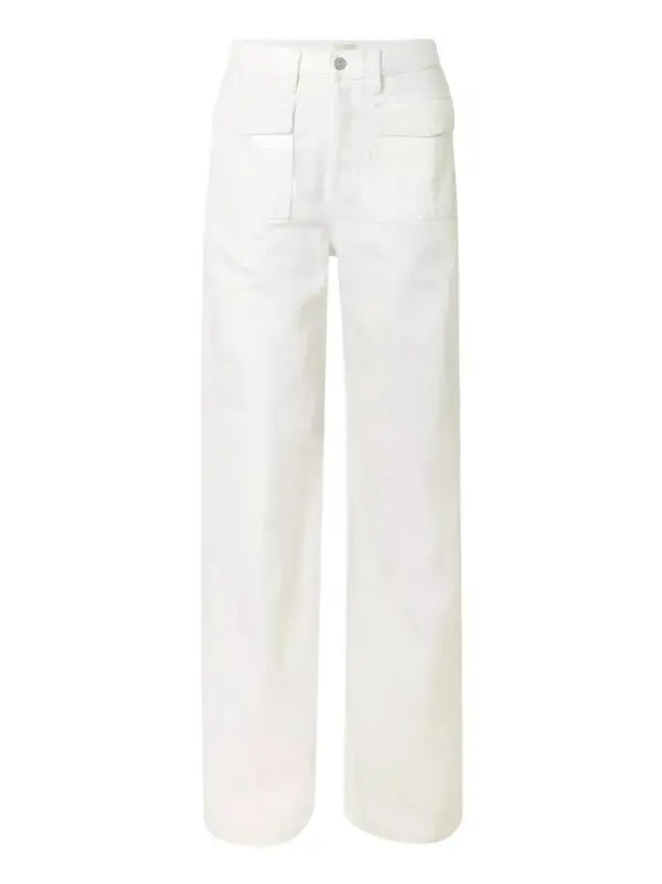 FRAME The Collegiate Wide Leg Jeans - White
