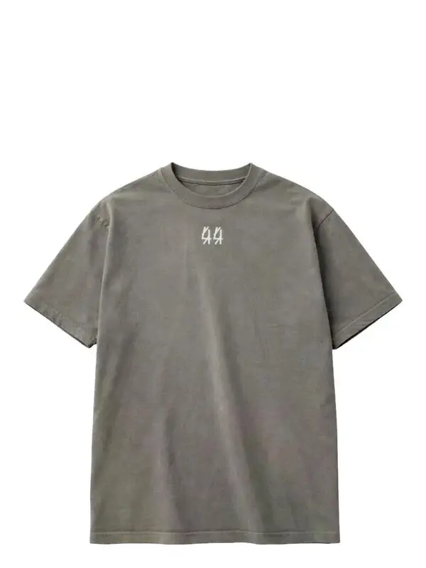 44 LABEL GROUP Logo-embroidered Cotton T-shirt - Grey
