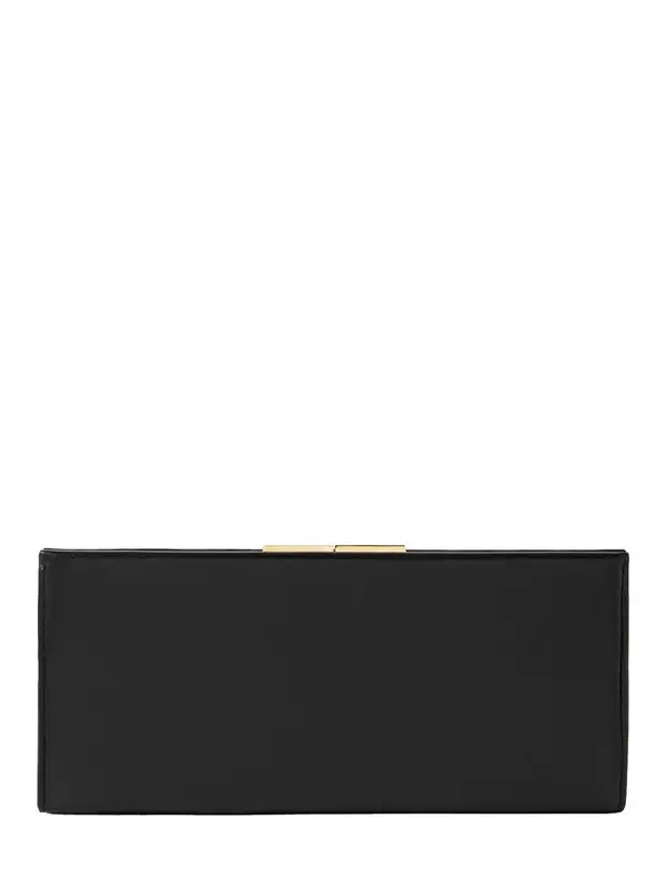 NILI LOTAN Anjelica Leather Clutch - Black