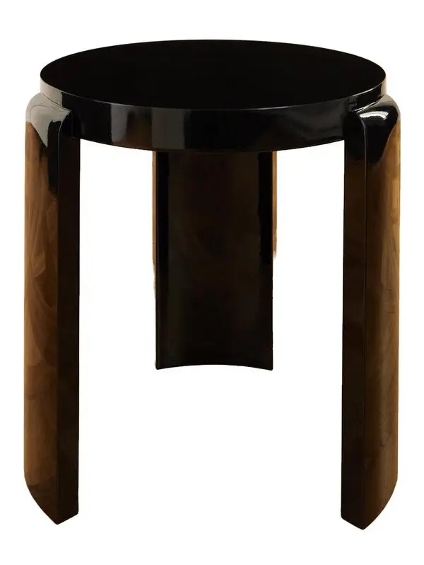 LOUISE ROE Spina Beechwood Stool - Black