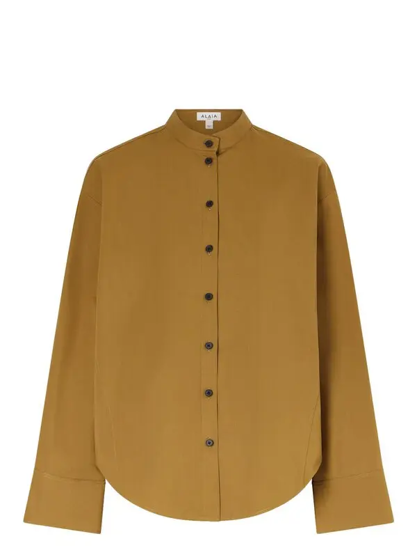 Alaïa Oversized Cotton-poplin Shirt - Brown