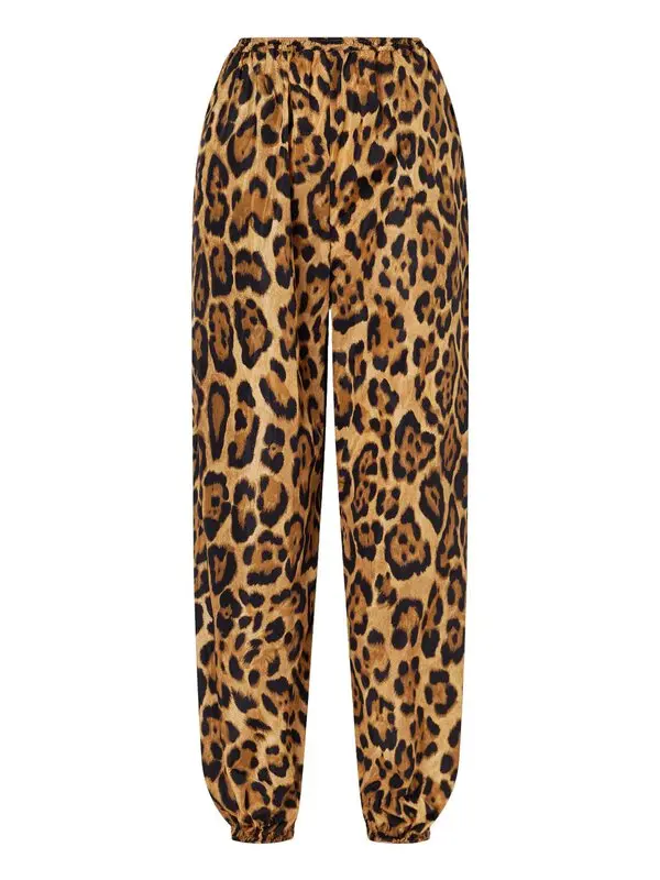Alaïa Leopard-print Tapered Shell Pants - Animal Print