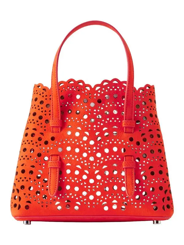 Alaïa Mina 20 Laser-cut Leather Tote - Orange