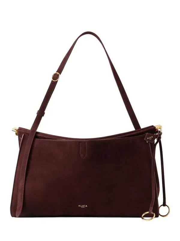 Alaïa Le Click Nubuck Shoulder Bag - Burgundy