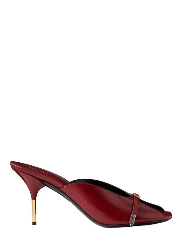 Versace Nyx 80mm Leather Mules - Red