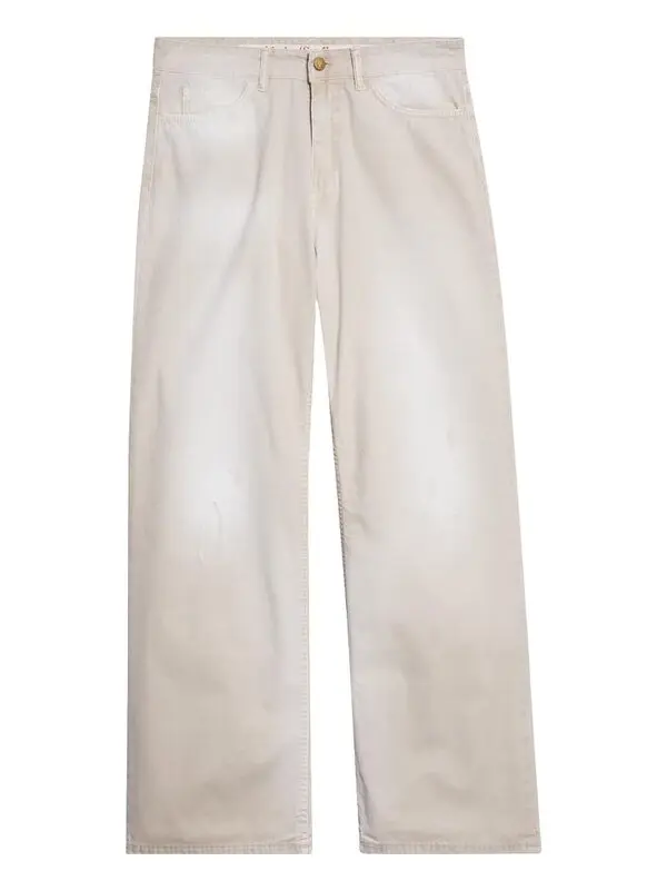 STOCKHOLM SURFBOARD CLUB Ralf Distressed Bootcut Pants - Beige