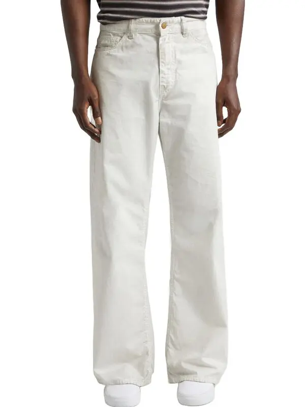 STOCKHOLM SURFBOARD CLUB Ralf Distressed Bootcut Pants - White