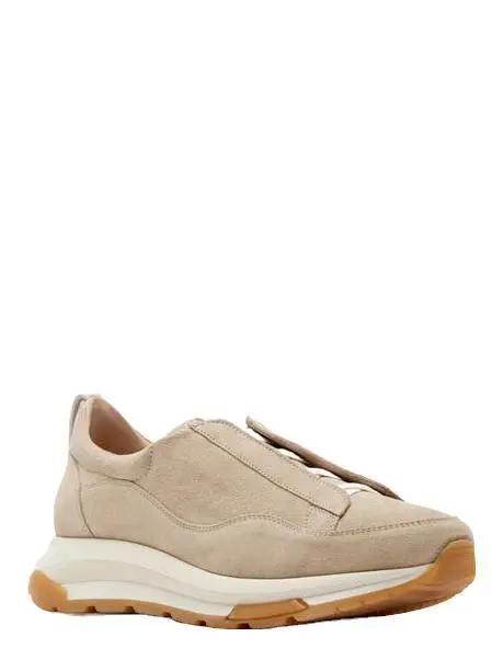 La Canadienne City Dry™ Waterproof Slip-on Sneaker - Champagne Suede