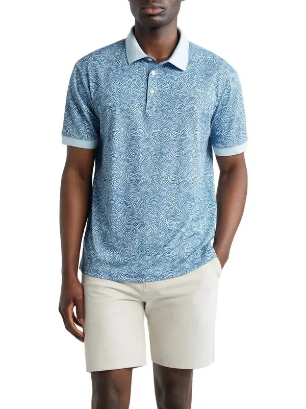 SWANNIES Lagoon Piqué Performance Golf Polo - Twilight