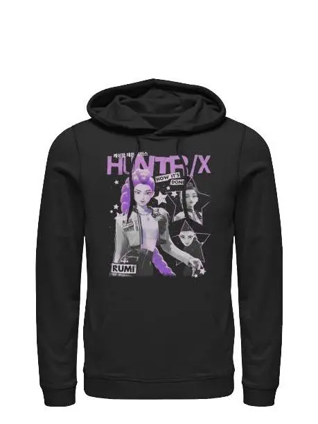 KPOP DEMON HUNTERS Pop Star Huntrix Rumi Pullover Hoodie - Black