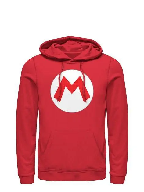 NINTENDO Mario Circle Icon Lightweight Hoodie - Red