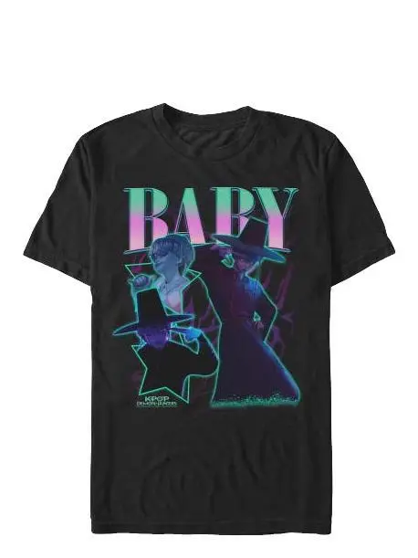 KPOP DEMON HUNTERS Baby Saja Collage Graphic T-shirt - Black
