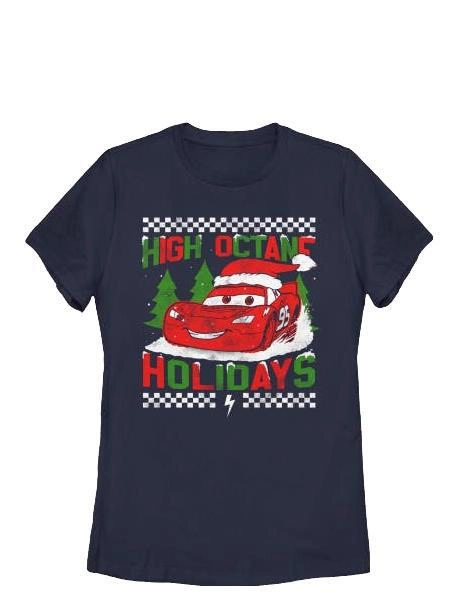 CARS High Octane Holidays Short Sleeve Graphic T-shirt - Navy Blue