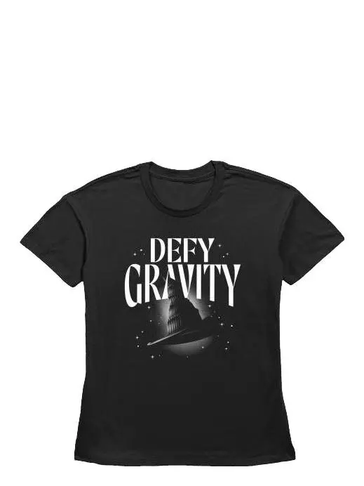 WICKED Defy Gravity Witch Hat Graphic T-shirt - Black
