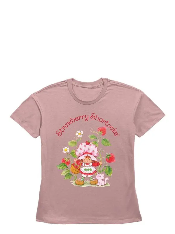 STRAWBERRY SHORTCAKE Fruit Garden Graphic T-shirt - Desert Pink