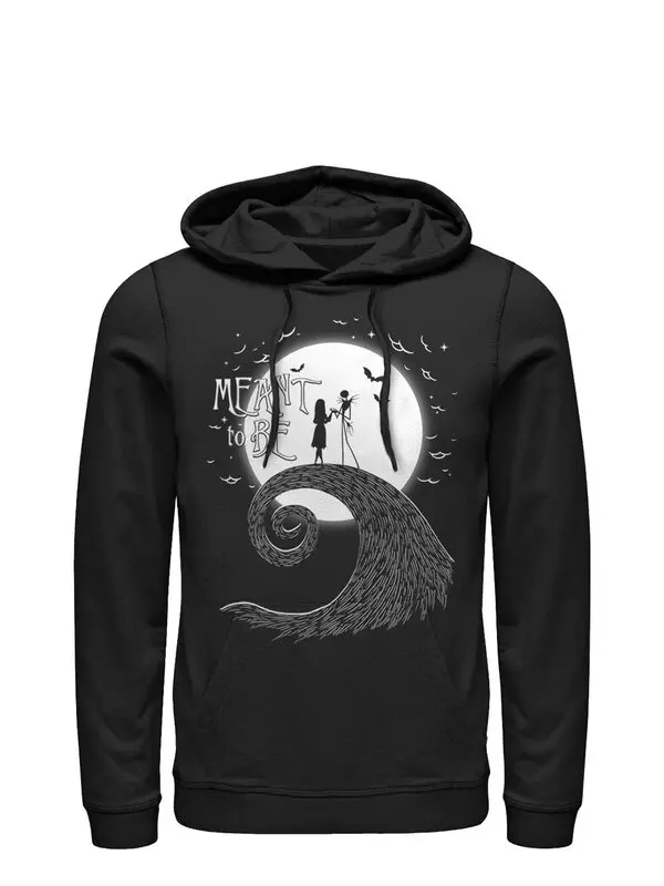 THE NIGHTMARE BEFORE CHRISTMAS Halloween Jack Skellington And Sally Hoodie - Black