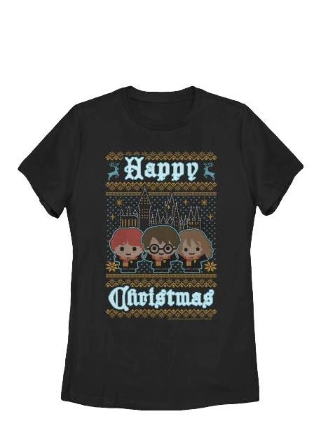HARRY POTTER Happy Christmas" Graphic T-shirt - Black