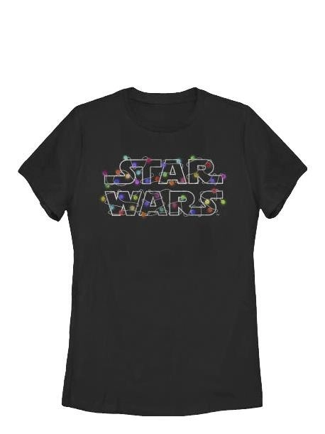 STAR WARS: A NEW HOPE Star Wars Christmas Logo Graphic T-shirt - Black