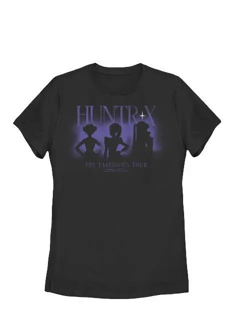 KPOP DEMON HUNTERS The Takedown Tour Silhouette Graphic T-shirt - Black