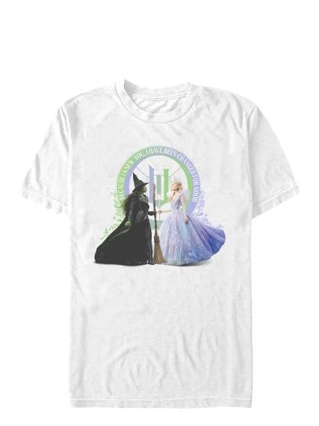 WICKED: FOR GOOD Elphaba And Glinda I Have Been Changed Short Sleeve Graphic T-shirt - White