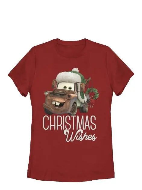 CARS Merry Christmas Mater Graphic T-shirt - Red