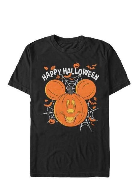MICKEY & FRIENDS Mouse-o-lantern T-shirt - Black