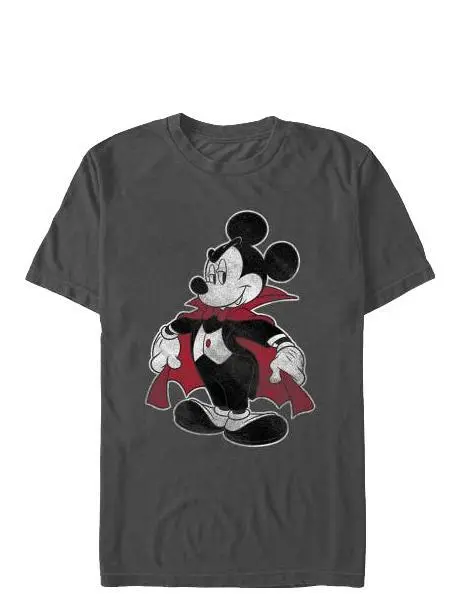 MICKEY & FRIENDS Halloween Retro Vampire Graphic T-shirt - Charcoal