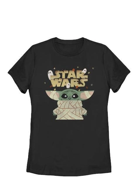 STAR WARS: THE MANDALORIAN Star Wars The Mandalorian Grogu Mummy Halloween Graphic T-shirt - Black