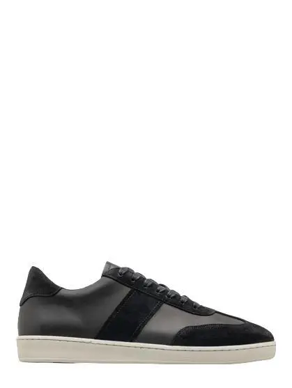 Jack Erwin Leather T-toe Sneakers - Black Suede