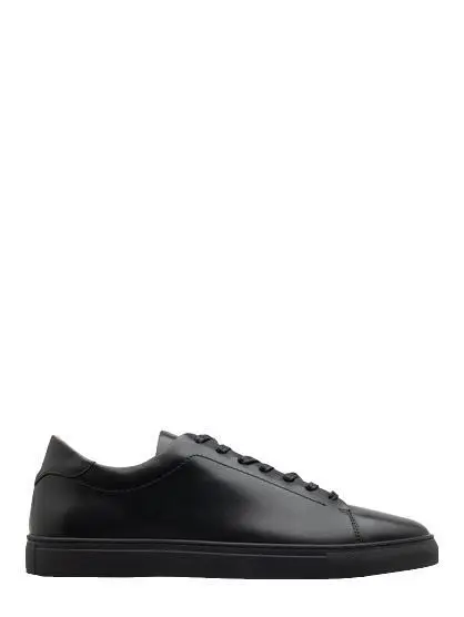 Jack Erwin Wesley Leather Low-top Sneakers - Black Leather