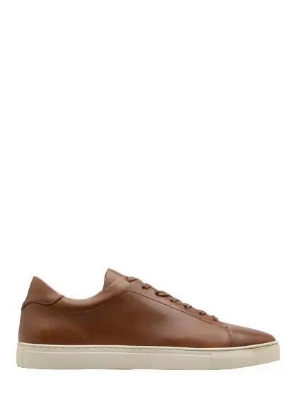Jack Erwin Wesley Leather Low-top Sneakers - Cognac Leather