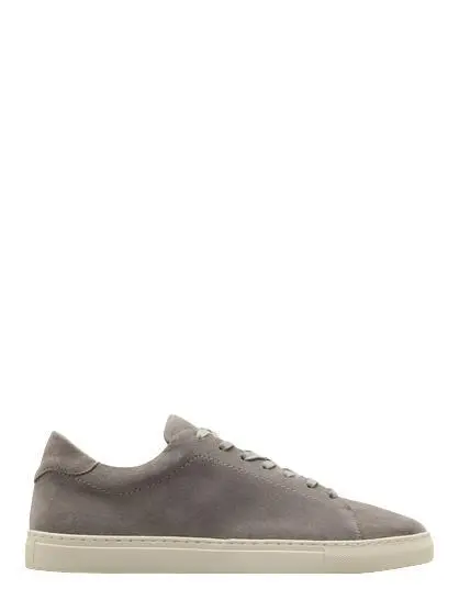 Jack Erwin Wesley Leather Low-top Sneakers - Taupe Suede