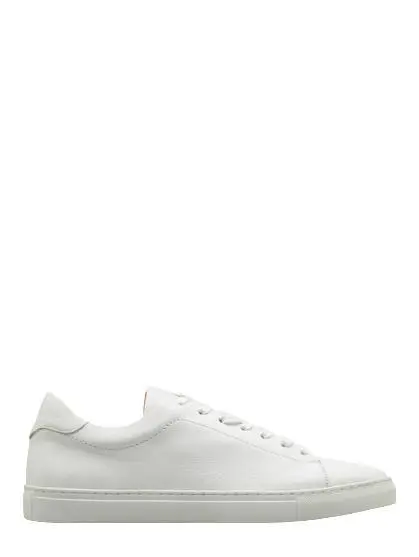 Jack Erwin Wesley Leather Low-top Sneakers - White Leather