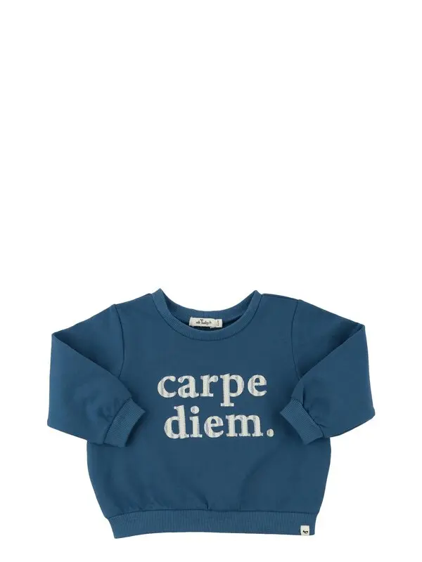 OH BABY! Carpe Diem Brooklyn Boxy Sweatshirt - French Blue