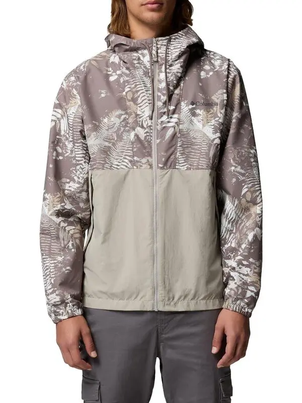 Columbia Spire Valley Print Windbreaker - Iron Geofern/flint Grey