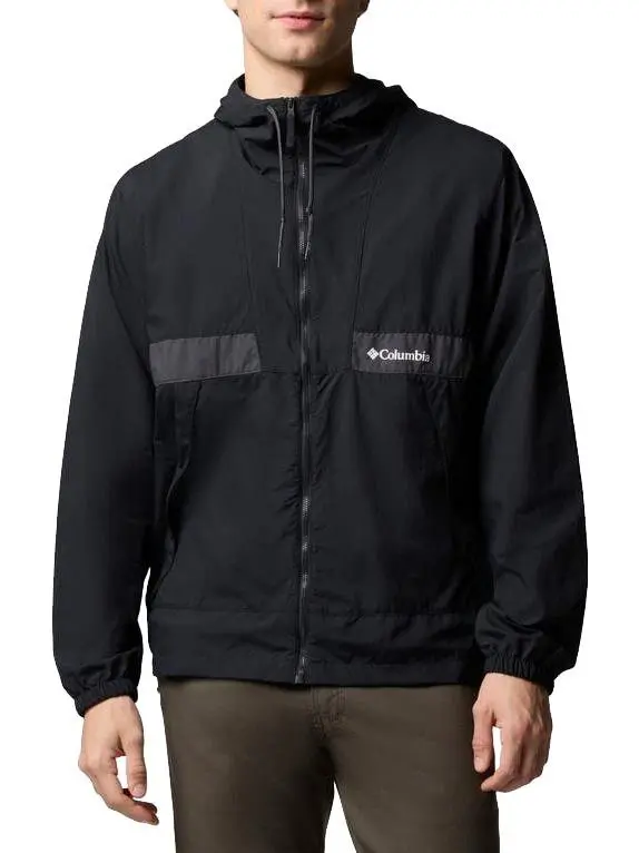 Columbia Spire Valley Water Repellent Windbreaker - Black/shark