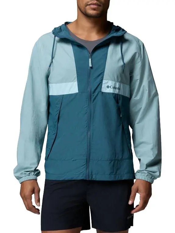 Columbia Spire Valley Water Repellent Windbreaker - Crushed Blue/everblue/marine