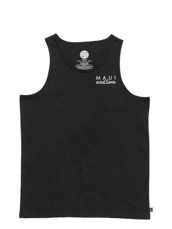 MAUI & SONS Cookie Logo Tank Top - Black
