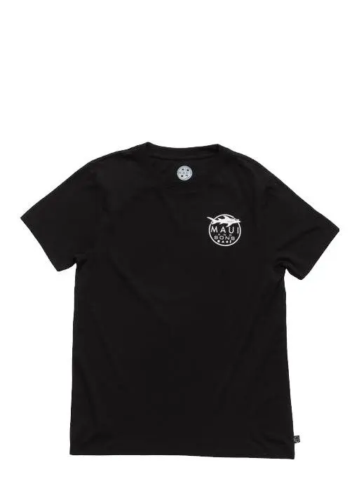 MAUI & SONS Shark Logo Graphic T-shirt - Black