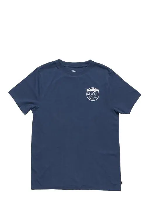 MAUI & SONS Shark Logo Graphic T-shirt - Navy