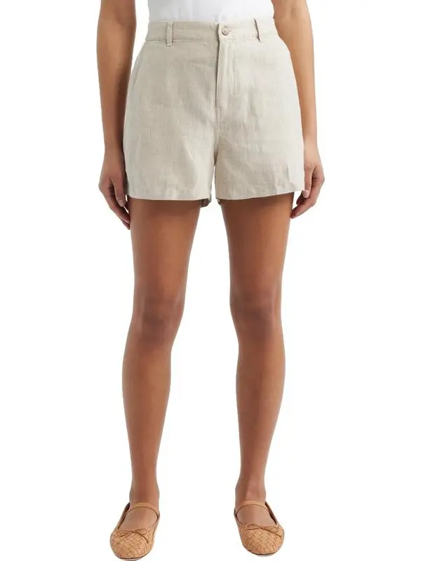Madewell Zoe Linen Shorts - Oat