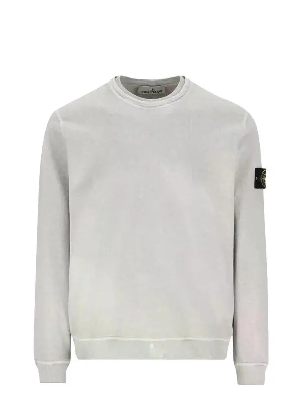 Stone Island Crew-neck Sweatshirt With Logo Badge - Grey