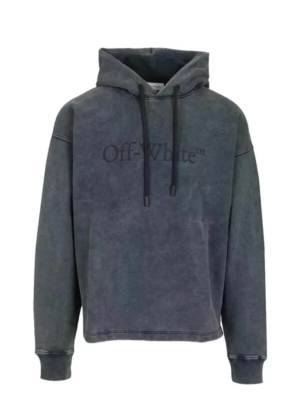 Off-White Hooded Sweatshirt - Blue