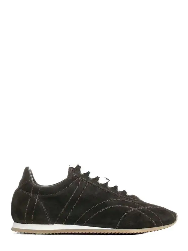 TOTEME Suede Lace-up Sneakers - Brown