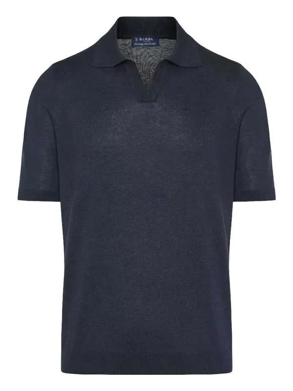 BARBA NAPOLI V-neck T-shirt - Blue