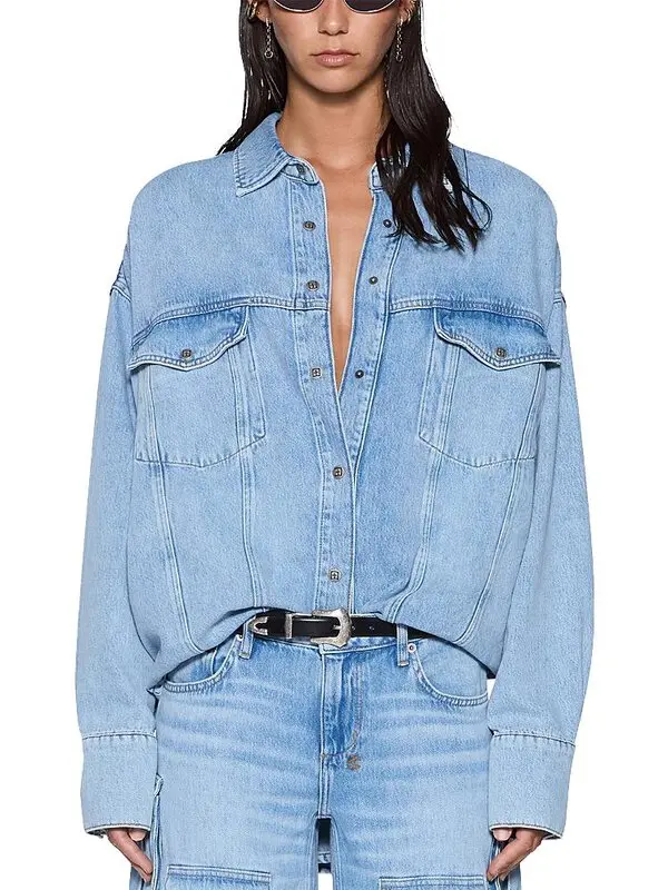 Ksubi Astra Long Sleeve Spirit Shirt - Denim